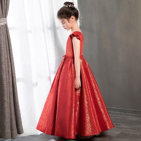 キッズドレス ドレス ピアノ 発表会 ちょこっと袖 キャップスリーブ ワンピース シンプル 結婚式 子供 ロングドレス プリンセス お姫様 結婚式 子供 フォーマル キッズドレス 子供服 ワンピース ピアノ 発表会 子どもドレス ドレス