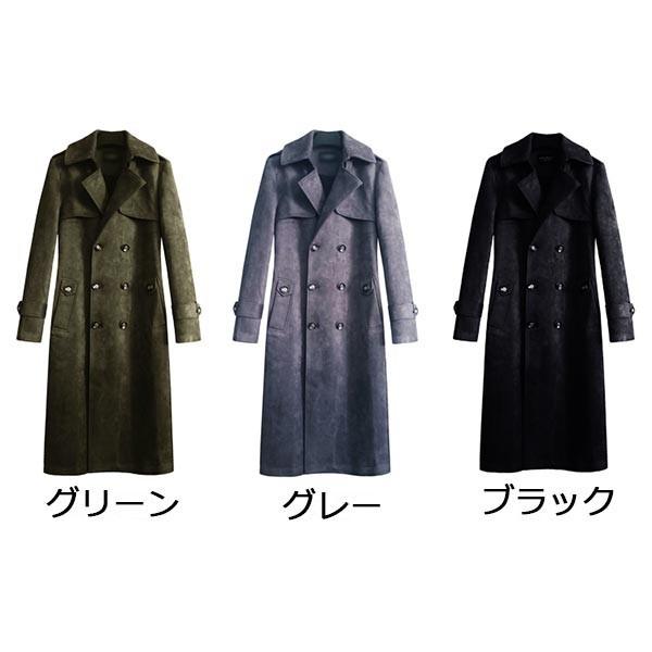 トレンチコート メンズ アウター コートロング丈 カジュアル シンプル