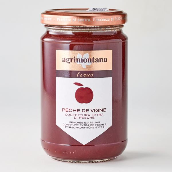 キャンディドフルーツにおいてイタリアでリーディングカンパニーとしてその地位を確立しているアグリモンタナ社の伝統的なレシピに従い、自然由来の成分のみ、エクストラジャムの定義であるフルーツ含有量をさらに超える比率で作られた、フルーツたっぷりの贅...