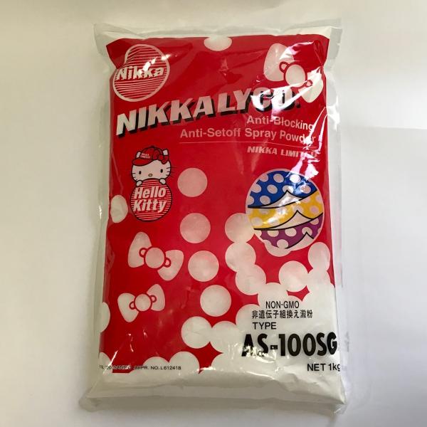 ・グラビア・フィルム・ラミネート用（AS-100SG 非遺伝子組換え澱粉）包装用フィルム等の加工における、基材同士の密着（ブロッキング）、後加工における基材の滑り性 向上、製袋時開口性向上、偏肉による巻き姿不良の低減などに効果があります。特...