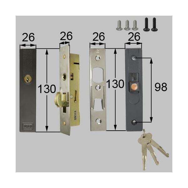 内容錠セット×１、キー×３、取付ネジセット×１色 : ブロンズ商品名 発売時期：店舗引戸90.9〜