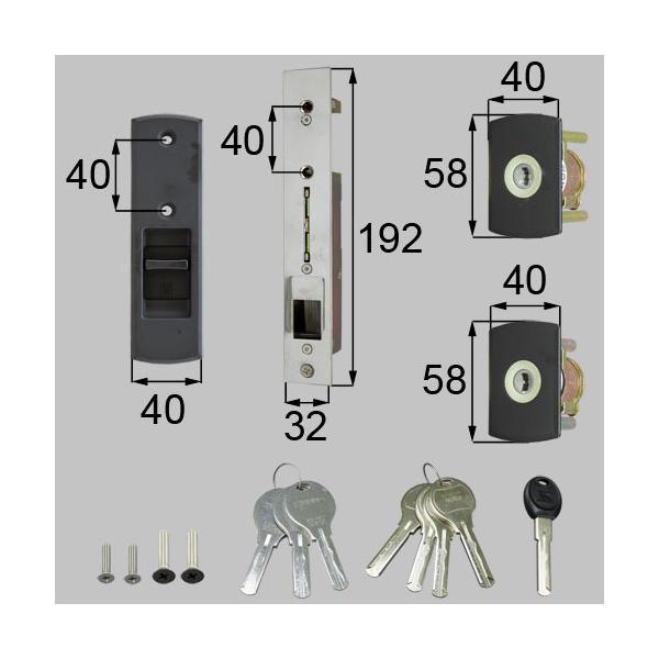 部品コード DTVZ5322  商品名 内外錠セット（２枚用／４枚右用）Ｂ・Ｊ・Ｋ・Ｔ・Ｖ型  代替前部品    大分類名 断熱玄関引戸  中分類名 障子   シリーズ 断熱玄関引戸（ｋ３・ｋ４）  部品色 ブラック  付属部品   内容量...