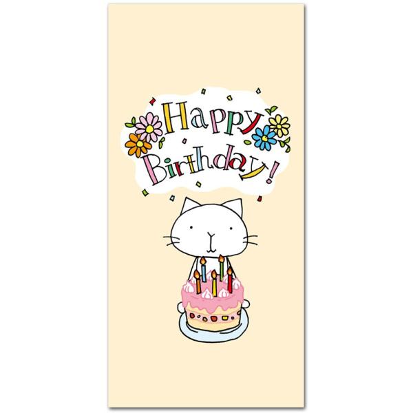 イラストレーターこばやしがデザインした多目的ぽち袋お札サイズ５枚入りです。かわいい猫のイラストです。祝儀袋やお年玉袋、ちょっとした心付けにご使用下さい。サイズ Ｗ９０×Ｈ１８０ミリ紙製品・日本製