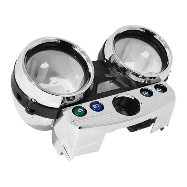 【 KAWASAKI バリオス-2/ゼファーX/ZRX400/ZRX-2/ZRX1100/ZRX1200R メーターケース セット メッキ 】純正タイプの形状で装着に違和感なくお取り付けできます。インナーやロアカバー、インジケーターカバー等...