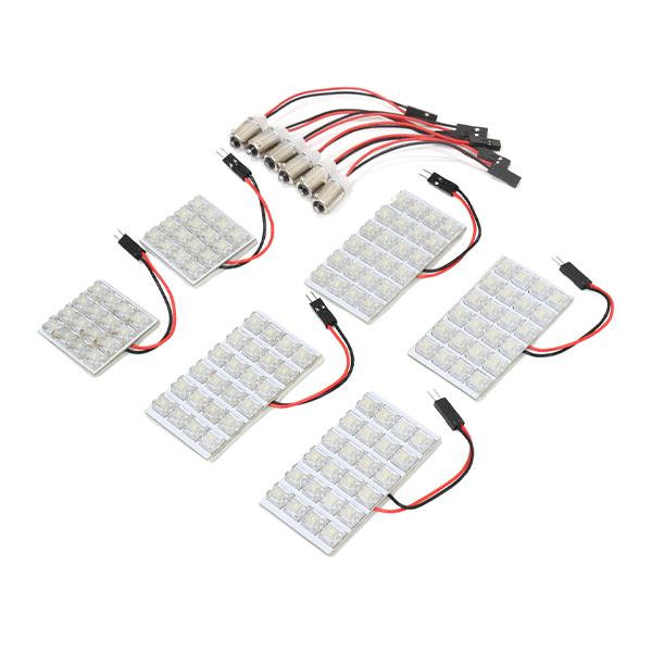 【 日産 エルグランド 前期/後期 E50/E51 FLUX LED ルームランプ 6P 128発 セット ホワイト】◎車種専用で取り付け簡単カバーを外し純正ハロゲンと交換するだけ！◎3M社の両面テープ付き◎超高輝度＆省エネ純正比の80％の...