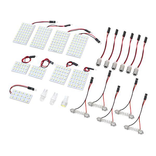 【 日産 エルグランド 前期/後期 E50/E51 SMD LED ルームランプ 12P 306発 セット ホワイト】◎車種専用で取り付け簡単カバーを外し純正ハロゲンと交換するだけ！◎3M社の両面テープ付き◎超高輝度＆省エネ純正比の80％の...