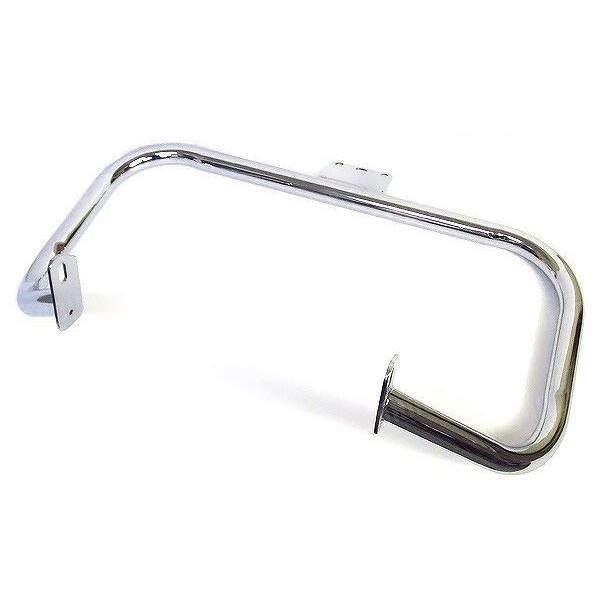 ドラッグスター 400 クラシック フロントバンパー メッキ ガードタチゴケ等の軽度なアクシデントから車体をカバーします。各種補助部品の取り付けに。※転倒した時にライダーを保護する目的で作られておりません。※フロアーボードを取付ている車両に...