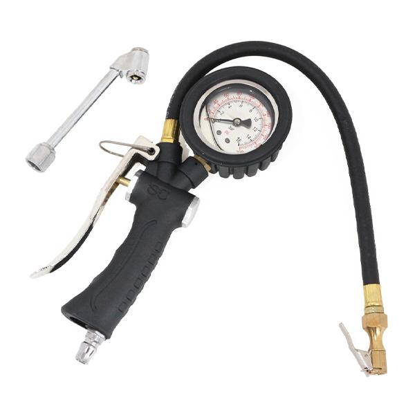 2way プロ仕様　オイル式メーター　タイヤゲージになります。実際の整備工場でも利用されているオイル式メーターが搭載された本格的な製品です。加圧、減圧、測定が可能になります。利用方法は非常にシンプルでトリガーをフルで握ると加圧、少しだけ握る...