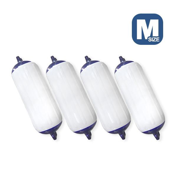 【ボートフェンダー 160mm×580mm Mサイズ 4個】大切な船をキズから守る防舷材！他の船や岸壁との接触、衝撃によるダメージを防ぎます！天候に合わせて必要な数のフェンダーをご使用ください。軽風の場合：2個以上強風の場合：3個以上暴風の...