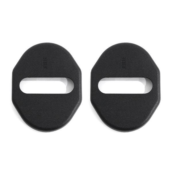 【三菱 ミラージュ CK2A/CK4A ドアストライカーカバー 2P ブラック】被せるだけで簡単にカスタムできる！あまり目立たないドアストライカーですがカバーをつけるだけでさりげなく雰囲気を変えることができます細部にまでこだわりたい方にお勧...