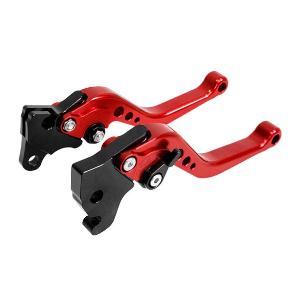 【 YAMAHA 4LV JOGアプリオEX/タイプ2 6段階調整 クラッチ/ブレーキレバーセット ブラック/レッド 】ハンドル周りのドレスアップに！・6段階調整付きでお好みの幅に変更可能！・ブラック＆レッドのダブルカラーでドレスアップ効果...