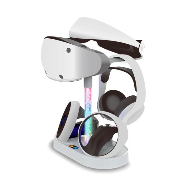 「商品情報」商品紹介【対応機種】PSVR2【素材】ABS【充電時間】1.5時間【内容物】充電スタンド／取扱説明書／Type-C充電マグネットコネクタ4個／Type-Cケーブル【製品仕様】電圧：DC／使用電流：?2.3A／充電電流：「主な仕様...