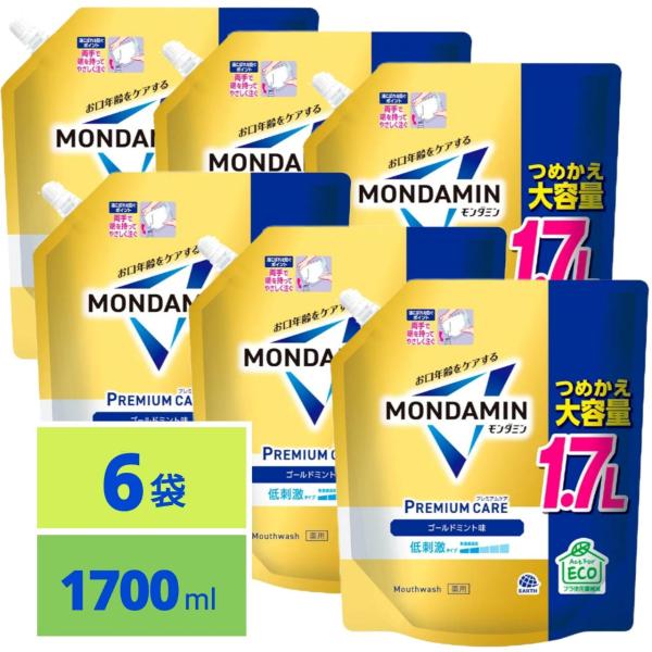 「商品情報」商品紹介モンダミン プレミアムケア ゴールドミント マウスウォッシュ 洗口液 詰め替え原材料・成分●湿潤剤：濃グリセリン●溶剤：エタノール●香味剤：香料（ゴールドミントタイプ）、キシリトール、スクラロース●pH調整剤：炭酸水素N...