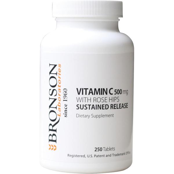Bronson　ブロンソン　ビタミンCタブレット500mg with ROSEHIPS。使用方法1粒