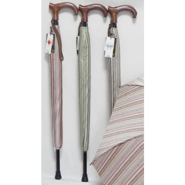 傘生地は上品で高級感溢れる甲州織ポリエステル紬、しかもUVカット加工の嬉しい晴雨兼用ステッキ傘（つえ傘）です。通年ご使用になれ、しかも小柄な方向けです。手元は成型樹脂、握りの幅約13cm、内側約6.5cm 。サイズ：親骨55m×8本骨、全長...