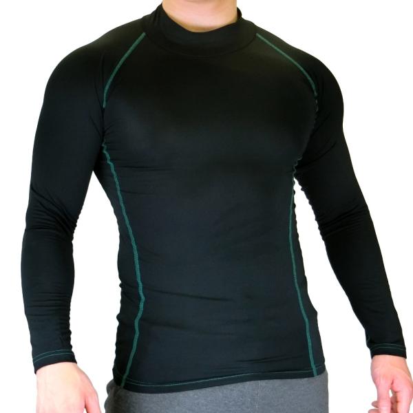 メンズ コンプレッションインナー 長袖 ハイネック 吸汗速乾 送料無料スタイル　コンプレッションインナー素材　    ポリエステル92％ポリウレタン8％原産国　 中国しっかり伸びて動きやすく、吸汗速乾でいつでも快適。軽い運動に最適なコンプレ...