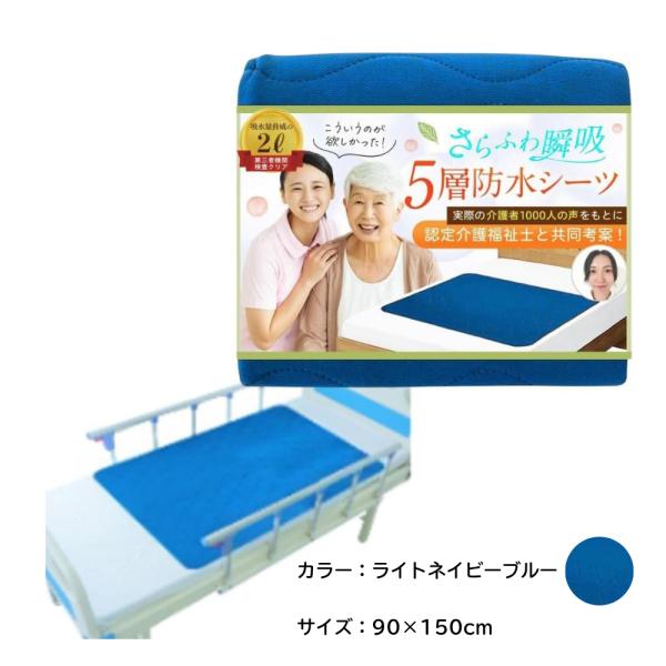 実際の介護者1,000人の声をもとに、認定介護福祉士と共同考案! 5層構造でしっかりと吸収! 耐水度検査で基準値の5倍以上の吸収力で、安心して眠ることができます
