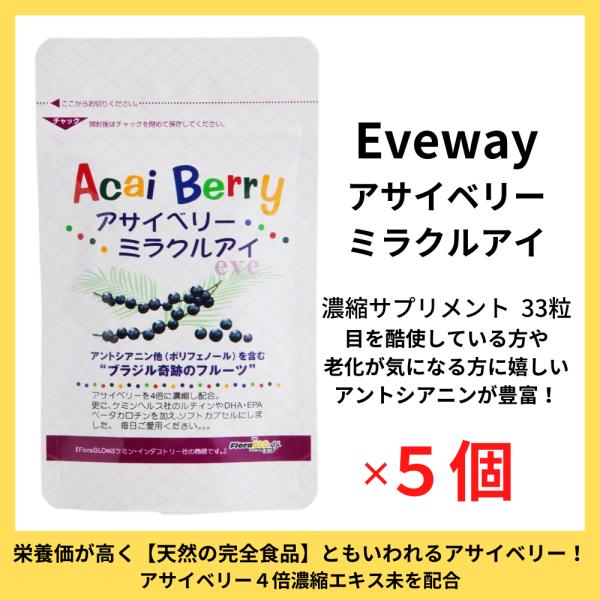 アサイベリー果実100％を4倍に濃縮！ さらに目の栄養素である天然素材のルテイン、ベータカロチン、ビタミンA、DHA、EPAが含まれています！