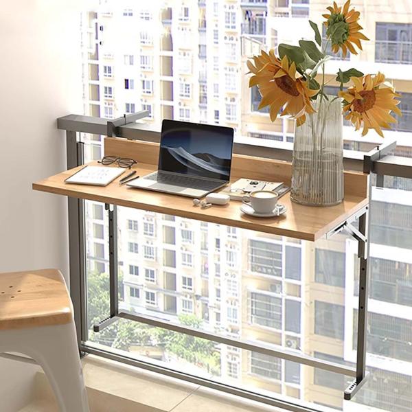 ? 優れた適応性：ベランダ テーブル 自由調整設計により、1〜16cmの範囲内の手すりに完璧に適応できます。細い手すりでも太い柱でもしっかり掛けられるので、設置の悩みを解決します? 5速精密調整：バルコニー掛けテーブル 5速調整機能を備えて...