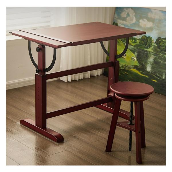 ? 優れた品質: この大きな木製ンテーブルのテーブルと椅子のセットは、ヴィンテージクルミ色のパイン無垢材から手作りされており、絶妙な職人技、耐久性があり、簡単には損傷しません。 Hフレーム構造で安定性があり、太くなった脚がしっかりとサポート...