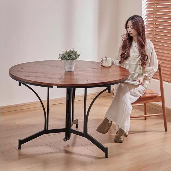 ? 【空間を有効活用できる折りたたみデザイン】折りたたみテーブル仕様で、必要に応じて簡単に展開収納が可能。使わない時はコンパクトにたたんで省スペースを実現し、限られた空間でも快適にご使用いただけます。直径：80 cm(2〜4人収容）/直径：...