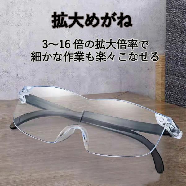 3倍 8倍 携帯 めがね 拡大ルーペ メガネの上から 拡大鏡 12倍 16倍 眼鏡 ルーペ 5倍 拡大 ルーペ メガネ型ルーぺ ブルーライトカット 10倍 読書用 おしゃれ 大き