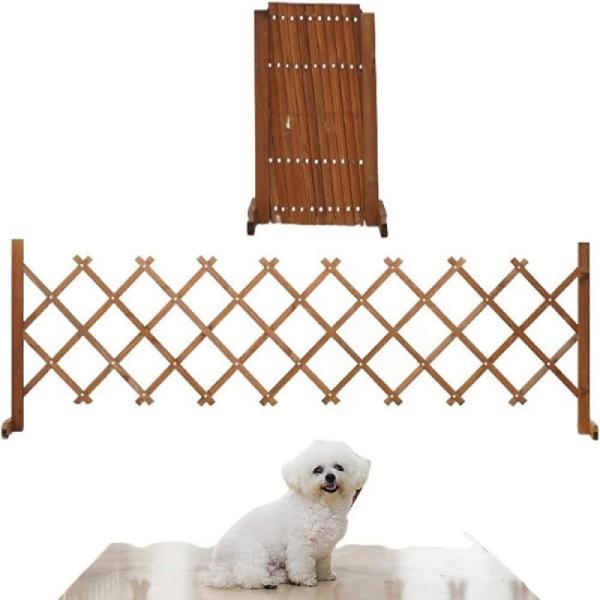 【高品質の松の木】：ペットフェンスはナチュラルニュージーランドパインウッドで作られ、木製素材は清潔に保ちやすく、長寿命です。木製のフェンスはペットが危険な場所から離れて滞在することを可能にし、遊びと休息のための安全なフェンスを提供します。 ...