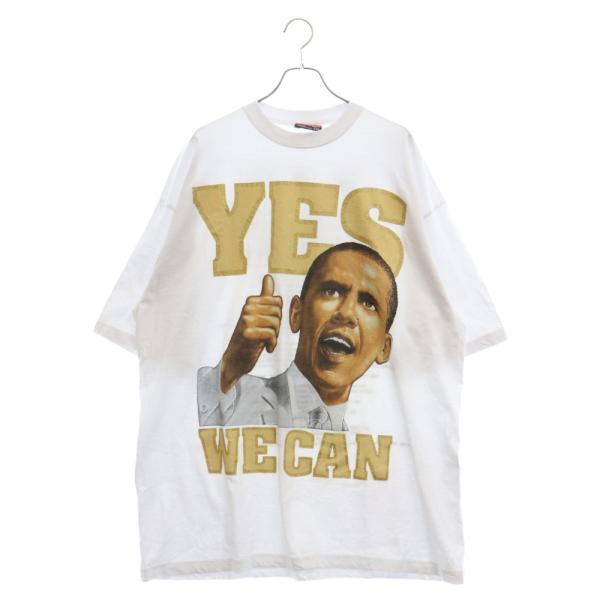 [商品番号]1024H120024[ブランド]VINTAGE（ヴィンテージ）[モデル]00s VINTAGE BARACK OBAMA YES WE CAN オバマ オーバーサイズプリント半袖Tシャツ ホワイト[販売店舗]AWESOME原宿店