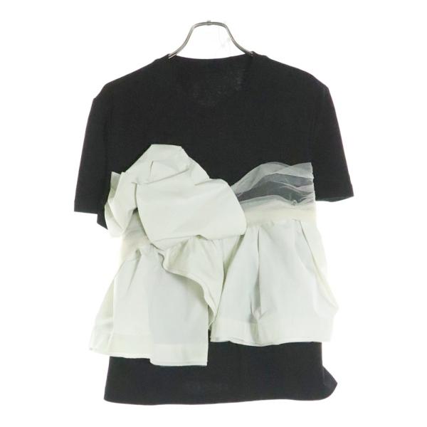 [商品番号]1025H270004[ブランド]MAISON SPECIAL（メゾンスペシャル ）[モデル]Docking Twisted T-shirt 21251415219 ドッキングTシャツ ブラック/ホワイト レディース[販売店舗]...