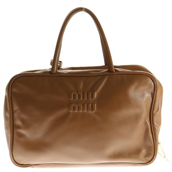 [商品番号]1025K070011[ブランド]miumiu（ミュウミュウ）[モデル]コニャック ショルダーバッグ ボーバッグラージ レザー ブラウン 5BB117[販売店舗]BRING 原宿店