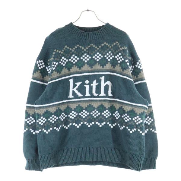 [商品番号]1025L270018[ブランド]KITH（キス）[モデル]Kithmas Fairisle Sweater キスマス フェアアイル ニット グリーン[販売店舗]BRING大宮店