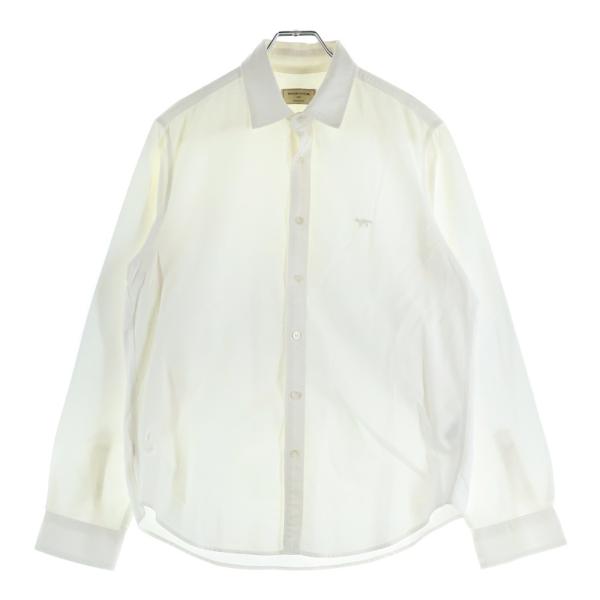 [商品番号]1026A030002[ブランド]MAISON KITSUNE（メゾンキツネ）[モデル]ロゴ刺繍 長袖シャツ KMH30010 ホワイト[販売店舗]BRING オンラインショップ