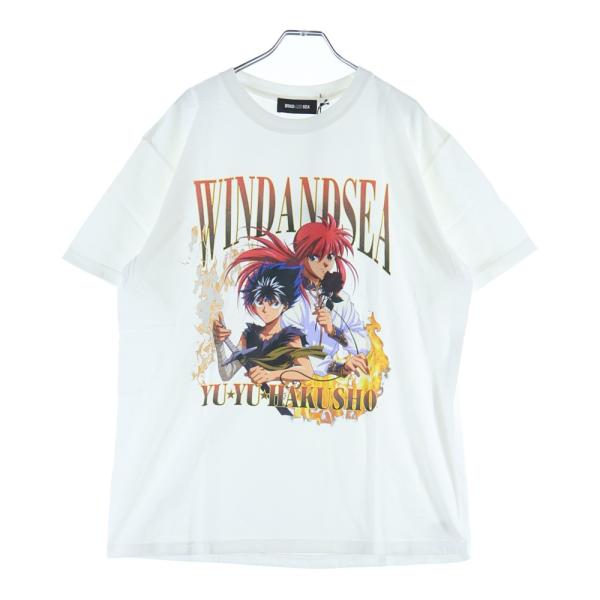 [商品番号]1026B050133[ブランド]WIND AND SEA（ウィンダンシー）[モデル]22SS×YYHS 幽遊白書 キャラクターロゴプリント コットンクルーネック半袖Tシャツ ホワイト WDS-YYHS-08[販売店舗]BRIN...