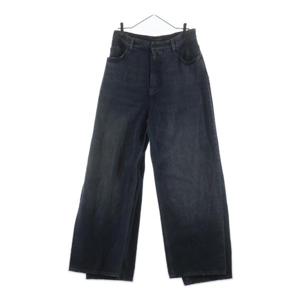 [商品番号]1026D220034[ブランド]BALENCIAGA（バレンシアガ）[モデル]23AW Double Front Wide Leg Jeans ダブルフロント ワイドレッグジーンズ デニムパンツ インディゴ 767979 TN...