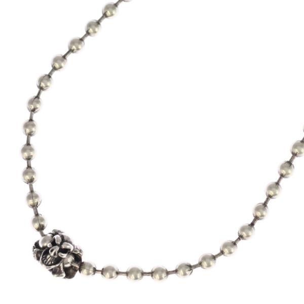 [商品番号]1026E300018[ブランド]Bill Wall Leather/BWL（ビルウォールレザー）[モデル]Ball Chain 4mm w Skull Crossbones スカルクロス ボールチェーン ネックレス シルバー[...
