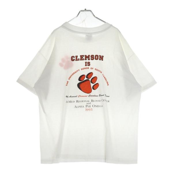 [商品番号]1325H300001[ブランド]VINTAGE（ヴィンテージ）[モデル]90S CLEMSON カレッジプリント 半袖Tシャツ ホワイト[販売店舗]AWESOME原宿店