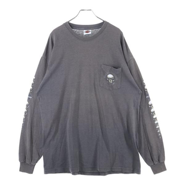 [商品番号]1325J010003[ブランド]HARLEY DAVIDSON（ハーレーダビッドソン）[モデル]00s VINTAGE Myrtle Beach L/S Tee 両面プリント 長袖Tシャツ カットソー グレー[販売店舗]BRI...