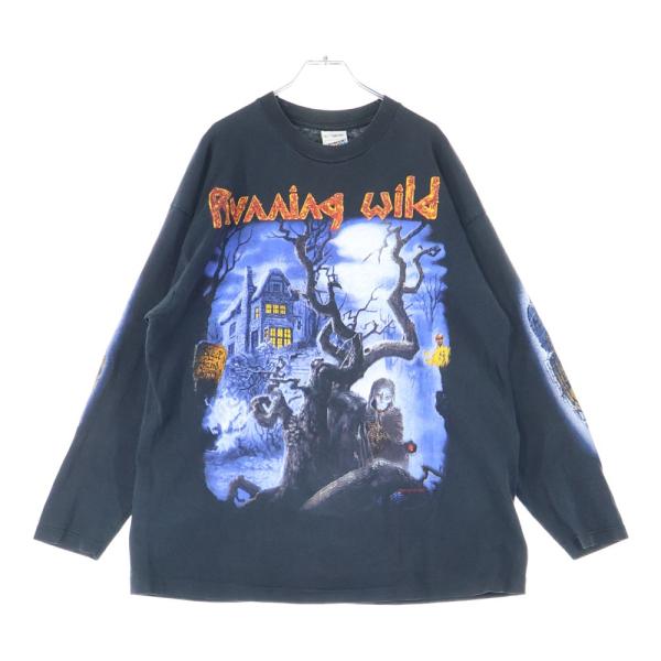 [商品番号]1325K220003[ブランド]VINTAGE（ヴィンテージ）[モデル]90s RUNNING WILD BLACK HAND INN ランニング ワイルド ロンT 長袖カットソー ブラック[販売店舗]AWESOME原宿店