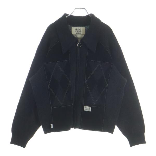 [商品番号]1326C270002[ブランド]elephant TRIBAL fabrics（エレファントトライバルファブリックス）[モデル]SUEDE PATCHWORK ZIP KNIT スエード パッチワーク ジップニット ジップアッ...