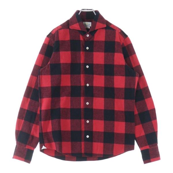 [商品番号]1425J040045[ブランド]Giannetta（ジャンネット）[モデル]ホリゾンタルカラー フランネルシャツ 長袖シャツ レッド[販売店舗]BRING オンラインショップ