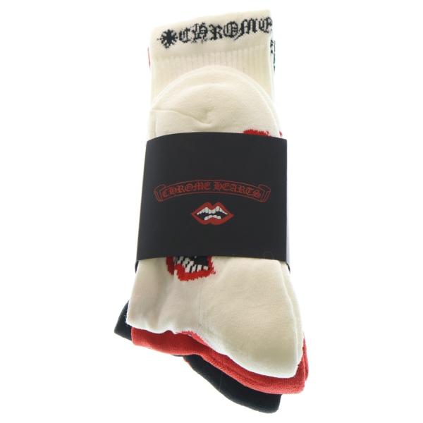 [商品番号]1426A170017[ブランド]CHROME HEARTS（クロムハーツ）[モデル]×MATTY BOY マッティボーイ チョンパー 総柄 ソックス 靴下 ホワイト/レッド/ブラック[販売店舗]OneStyle名古屋パルコ店