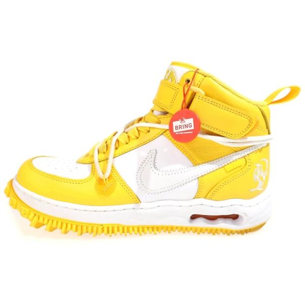 [商品番号]1426B010036[ブランド]NIKE（ナイキ）[モデル]×AIR FORCE 1 MID SP LTHR DR0500-101 オフホワイト エアフォース 1 ミッドカットスニーカー ホワイト/イエロー US8.5/26....