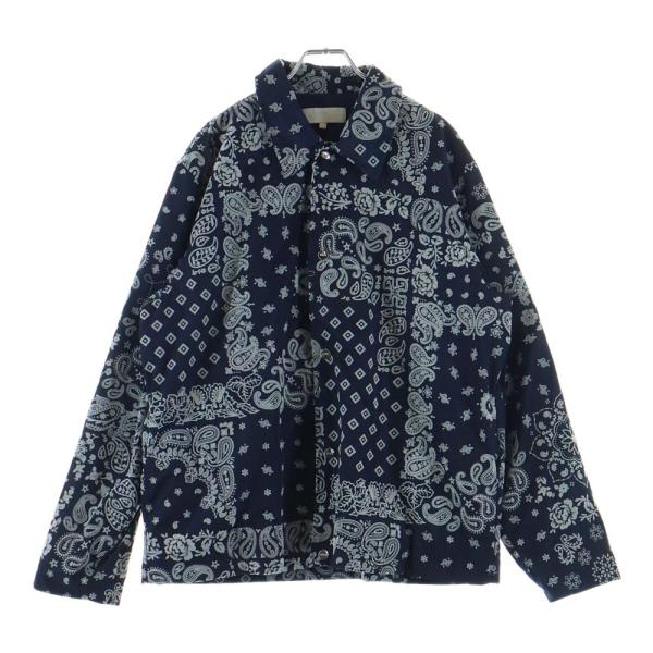 [商品番号]1426C080039[ブランド]KITH（キス）[モデル]24AW Flocked Deconstructed Bandana Coaches Jacket フロック加工デコンストラクトバンダナコーチジャケット ネイビー KH...