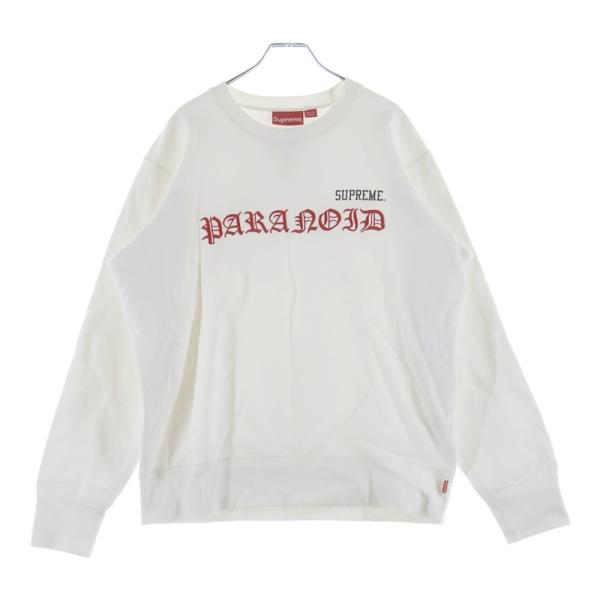 [商品番号]1426D110009[ブランド]SUPREME（シュプリーム）[モデル]16SS Black Sabbath Paranoid Crewneck ブラックサバス パラノイド 刺繍 クルーネック スウェット トレーナー ホワイト...