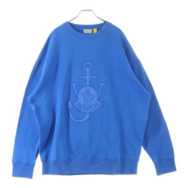 [商品番号]1625J310034[ブランド]MONCLER（モンクレール）[モデル]× JW ANDERSON ジェーダブリューアンダーソン フロントワンポイントロゴ刺繍 クルーネック長袖スウェットトレーナー ブルー H209E8G000...
