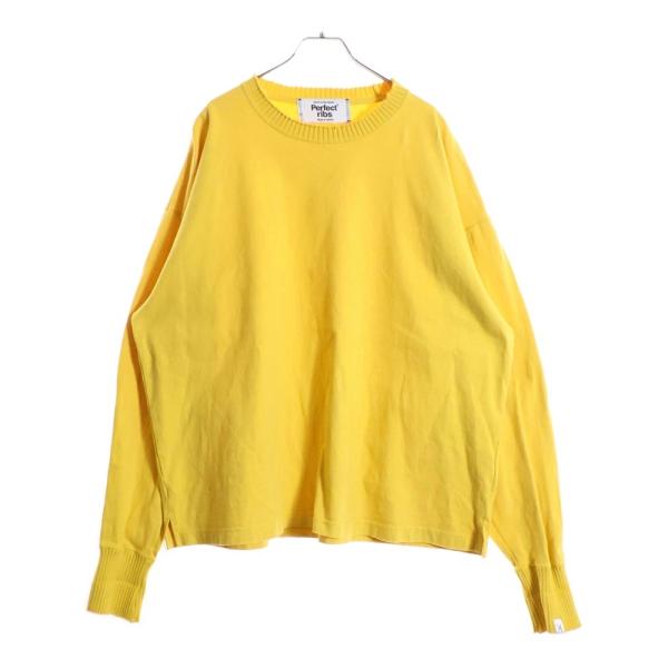 [商品番号]1625K160011[ブランド]Perfect Ribs（パーフェクトリブス）[モデル]ネックダメージ加工 クルーネック長袖Tシャツカットソー ロングスリーブ ロンT イエロー[販売店舗]BRING オンラインショップ