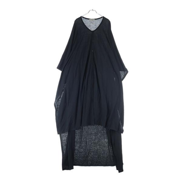 [商品番号]1625L080004[ブランド]Yohji Yamamoto POUR HOMME（ヨウジヤマモト プールオム）[モデル]19SS リネン混 マントデザイン 変形ロングカーディガン ブラック HH-T69-986[販売店舗]B...