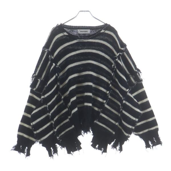 [商品番号]1626D140016[ブランド]DISCOVERED（ディスカバード）[モデル]DISCOVERED (U)DOCKING WIDE BORDER KNIT ボーダー クルーネックニットセーター モヘア混 ブラック/ホワイト ...