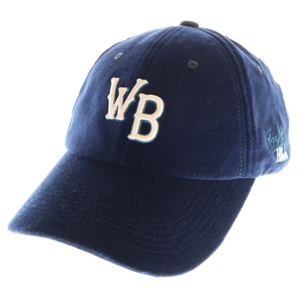 [商品番号]1725L180026[ブランド]Wales Bonner（ウェールズ ボナー）[モデル]フロント刺繍ロゴ ベルベット キャップ ネイビー[販売店舗]BRING オンラインショップ