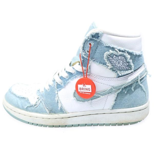 [商品番号]1726A310006[ブランド]NIKE（ナイキ）[モデル]WMNS AIR JORDAN 1 HIGH OG DENIM ウィメンズ エアジョーダン1 デニム ハイカットスニーカー ホワイト/ブルー US6.5/23.5cm...